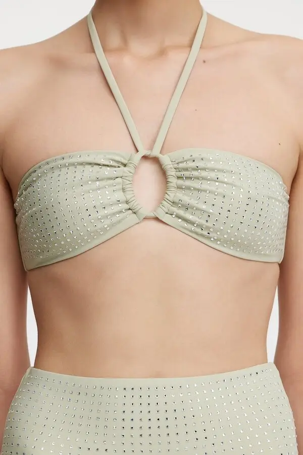 Significant Other Halter Bikini Top With Rhinestone Accents