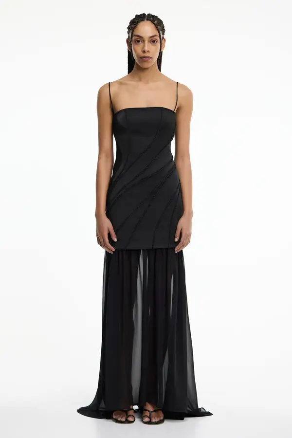Significant Other Gaia Beaded Maxi Dress - Black