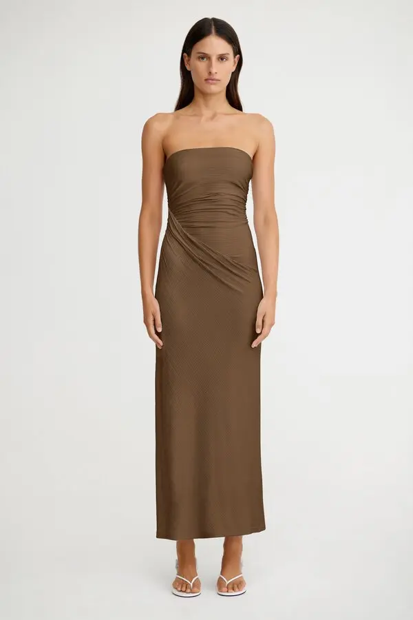 Significant Other Coralie Strapless Dress - Chocolate
