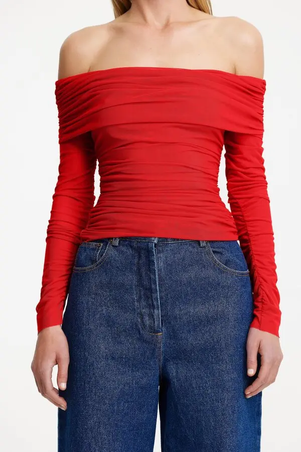 Significant Other Long Sleeve Off-shoulder Top