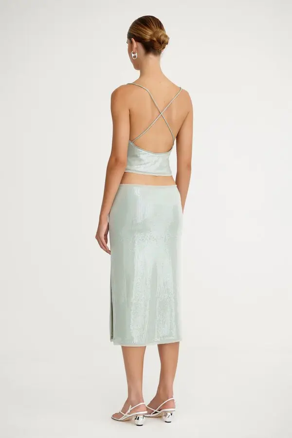 Significant Other Victoria Sequin Skirt