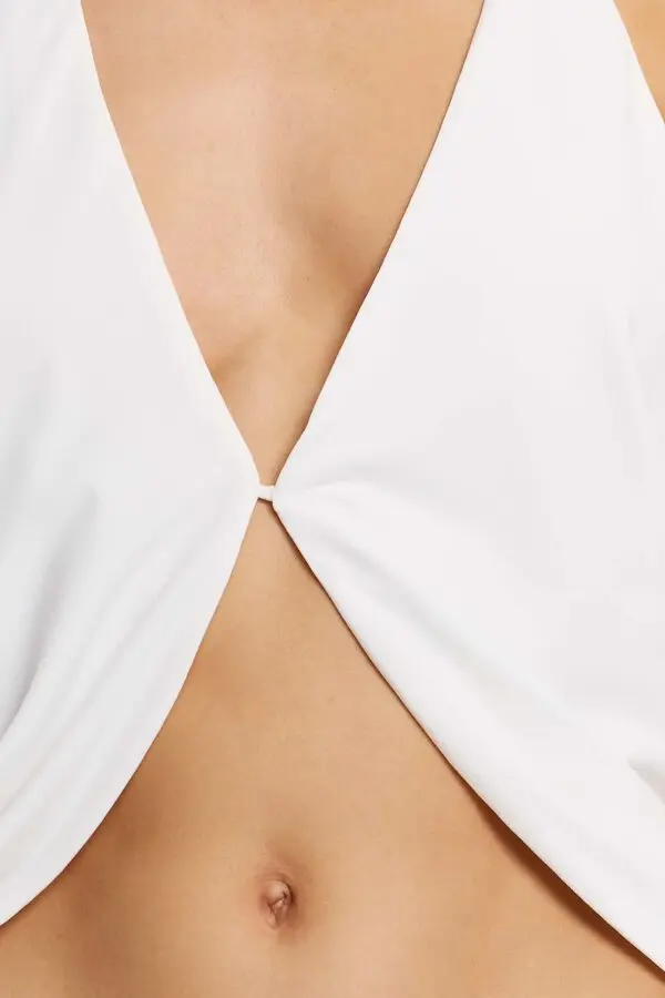 Significant Other Sleeveless Deep V-neck Cowl Drape Top