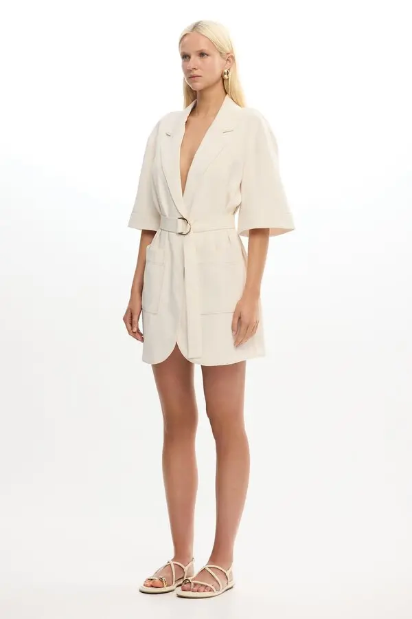 Significant Other Single-breasted Mini Dress With Pockets