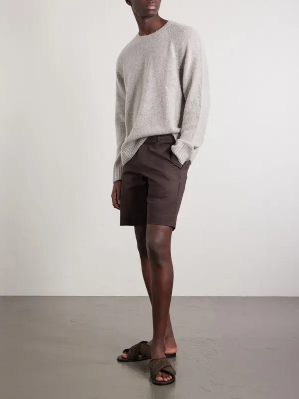 SLOWEAR Slim-fit Cotton-blend Gabardine Chino Shorts