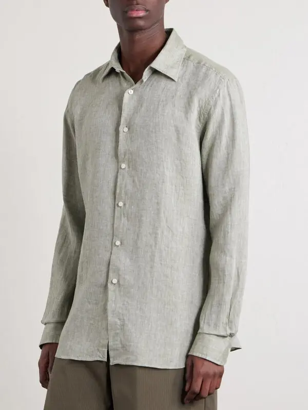 SLOWEAR Linen Shirt - Green