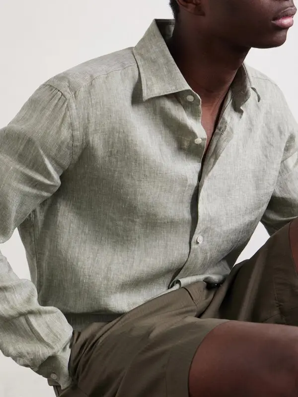 SLOWEAR Linen Shirt - Green