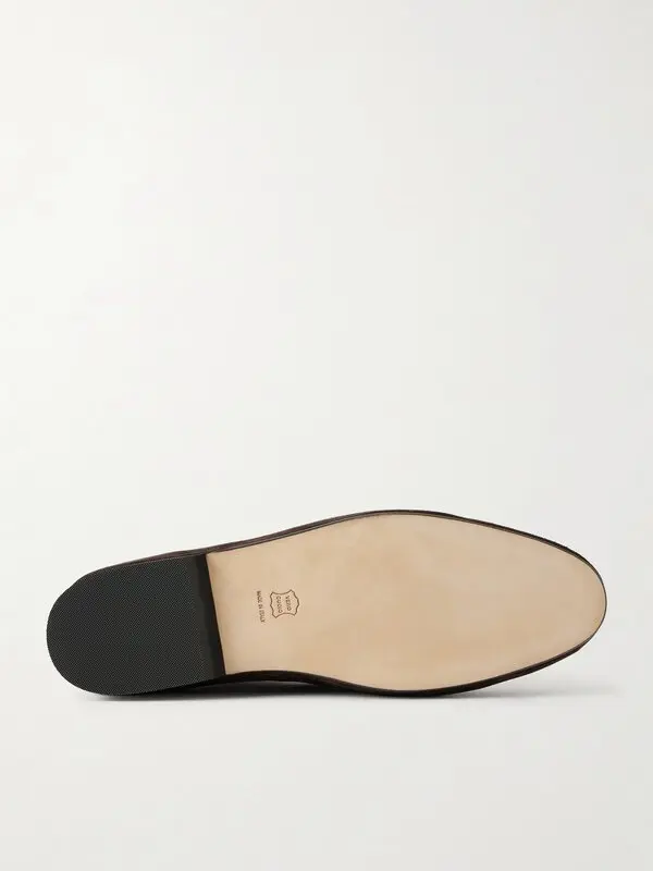 Rubinacci Suede Penny Loafers - Brown