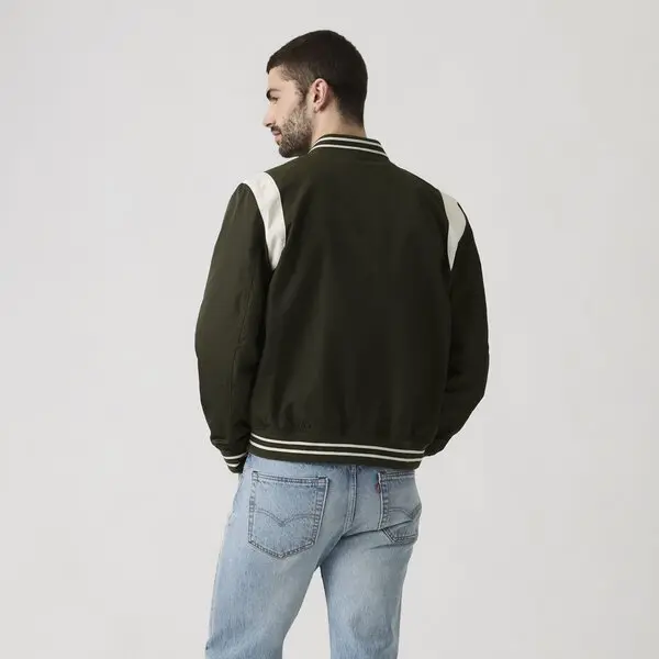 LEVI'S Varsity Bomber Jacket - Olive