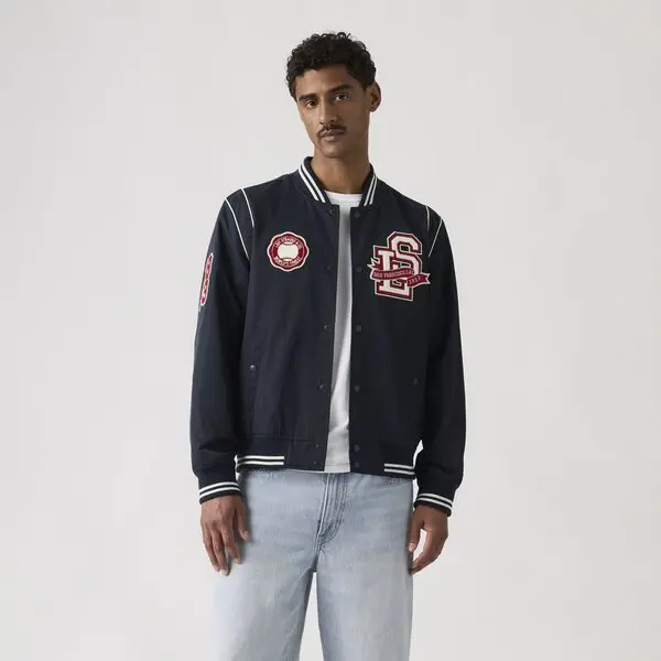 LEVI'S Varsity Patch Bomber Jacket - Navy