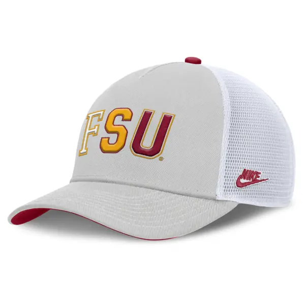 Nike Florida State Legacy Basketball Rise College Trucker Adjustable Hat - Grey