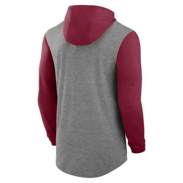 Nike Alabama Campus Legacy Dri-fit College Long-sleeve Hooded T-shirt - Grey
