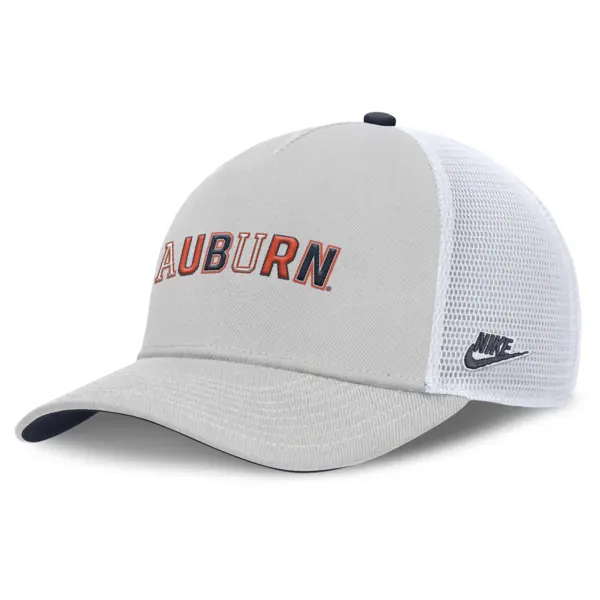 Nike Auburn Legacy Basketball Rise College Trucker Adjustable Hat - Grey