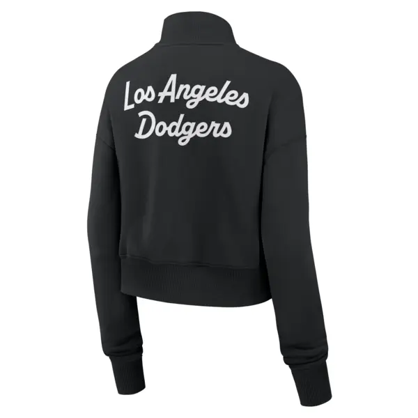 Nike Los Angeles Dodgers Phoenix Mlb Cropped 1/4-zip Crew