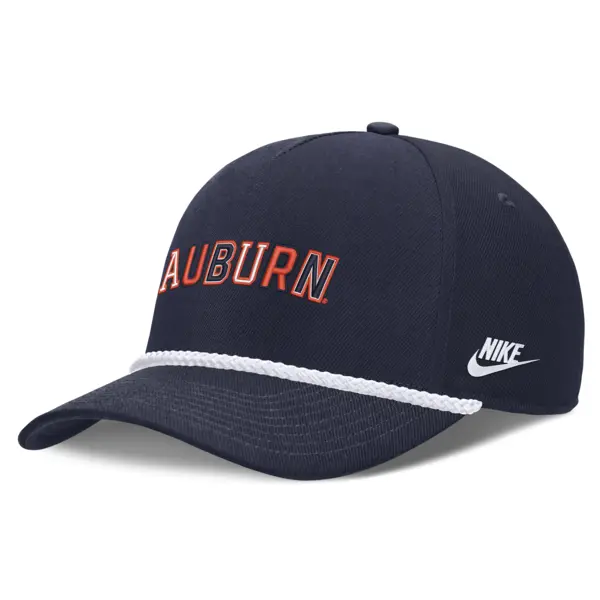Nike Auburn Legacy Basketball Rope Rise College Adjustable Hat - Blue