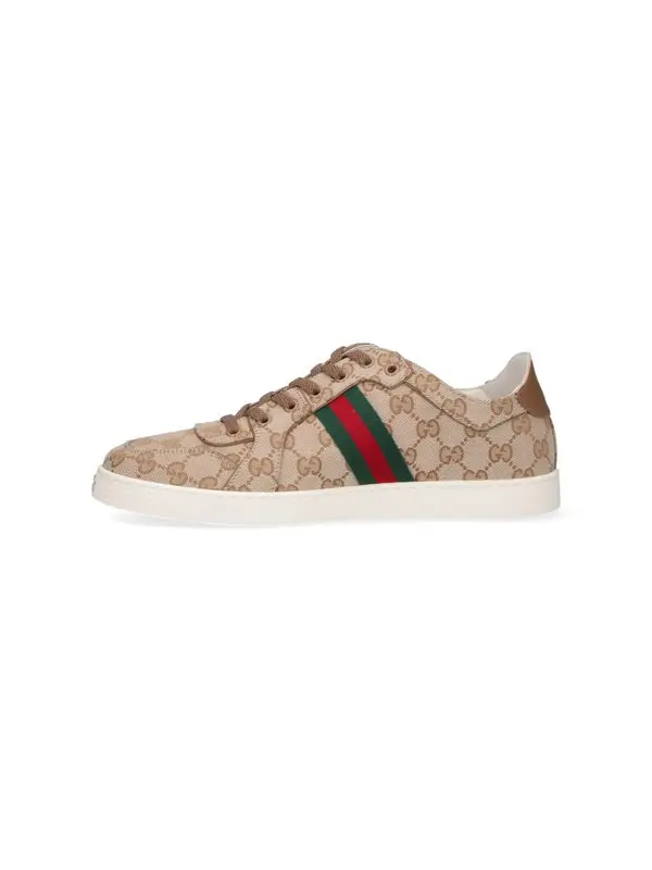 Gucci Stretch" Gg Pattern Canvas Sneakers - Beige