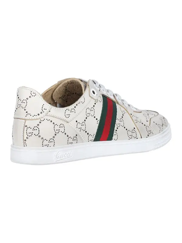 Gucci Stretch" Gg Pattern Canvas Sneakers - White