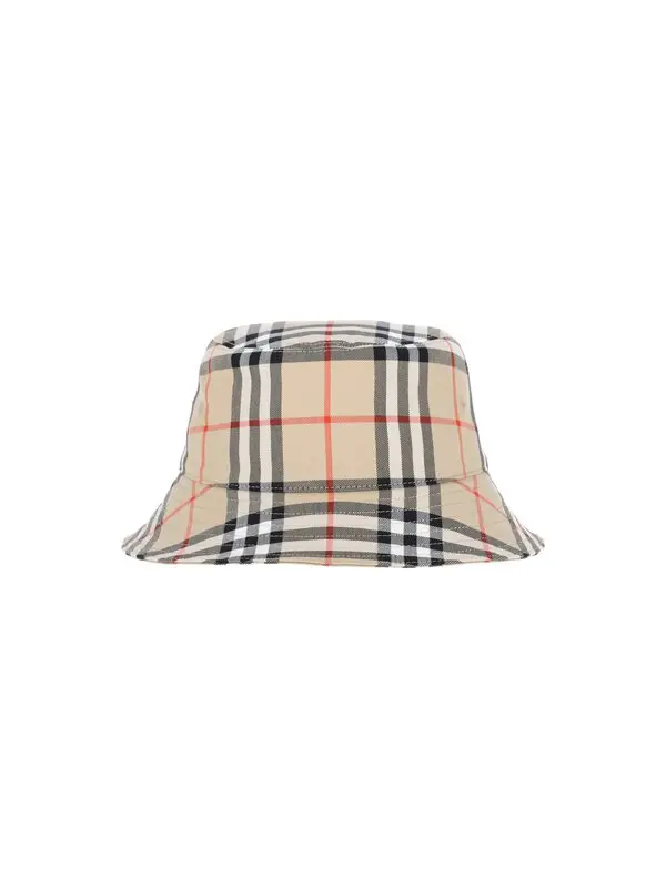 Burberry Check Bucket Hat - Beige