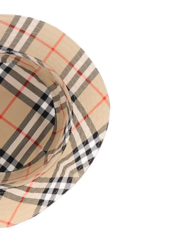 Burberry Check Bucket Hat - Beige