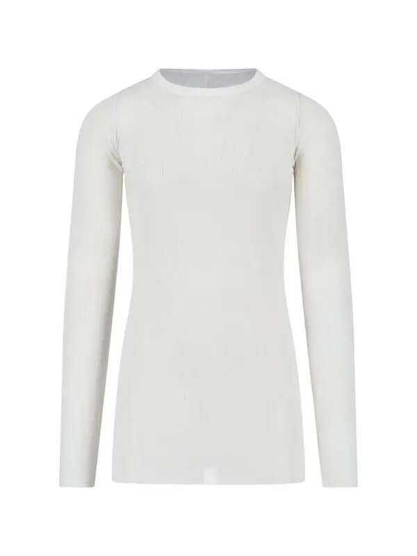 Rick Owens Viscose And Silk Blend T-shirt