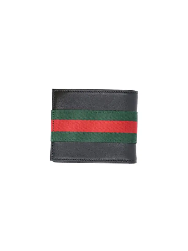 Gucci Bi-fold Wallet "web Trademark - Black