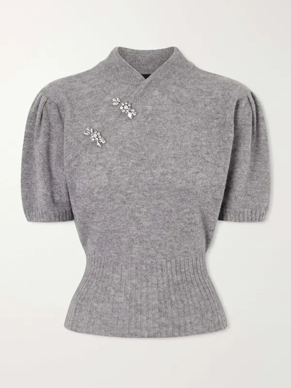 Simone Rocha Mandarin Collar Cashmere Knitwear