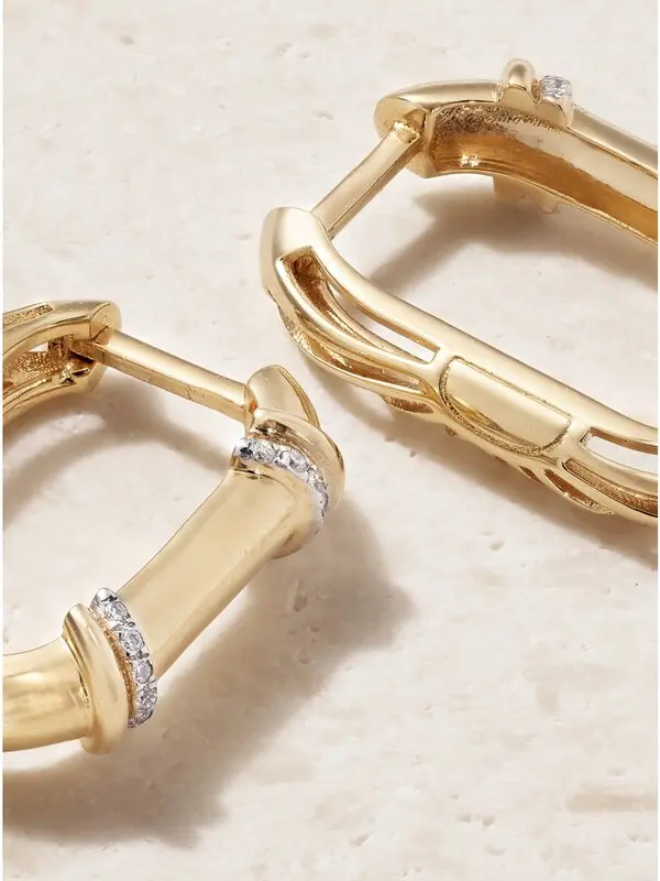 L’ATELIER NAWBAR Warrior Lock Diamond Earrings