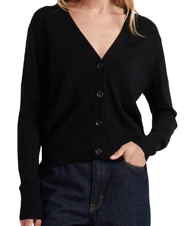 Chinti & Parker Merino Wool Cardigan - Black