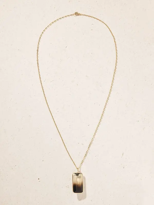 Jia Jia Jumbo 14-karat Gold Smoky Quartz Citrine Pendant Necklace