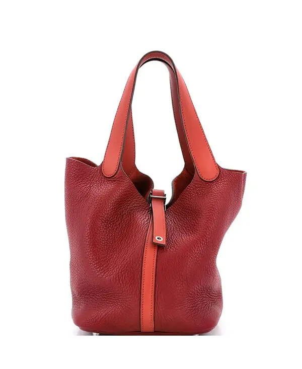 Hermès Mm Picotin Lock Bag Bicolor - Red