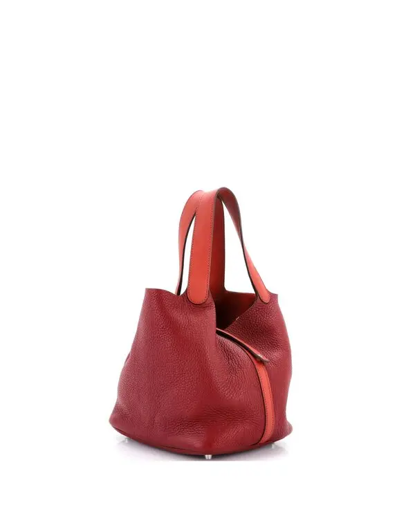 Hermès Mm Picotin Lock Bag Bicolor - Red