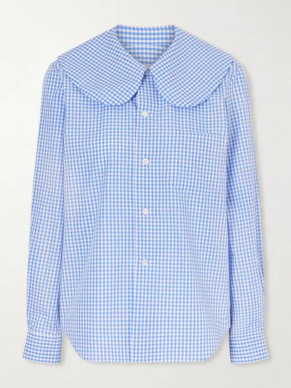 Comme Des Garçons Gingham Cotton-poplin Shirt - Blue