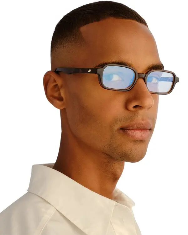 Le Specs Pilferer Rectangular Blue Light Glasses, 53mm - Tort