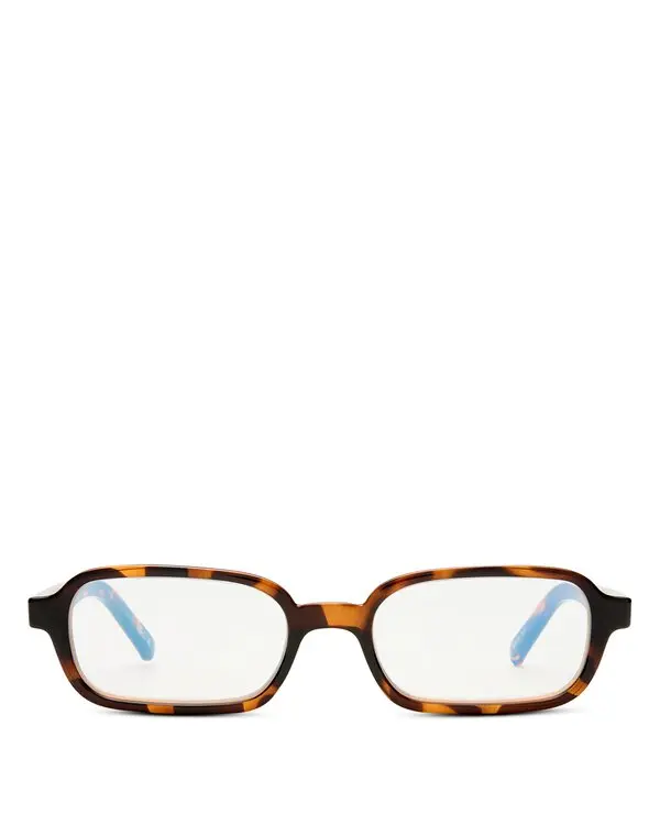 Le Specs Pilferer Rectangular Blue Light Glasses, 53mm - Tort
