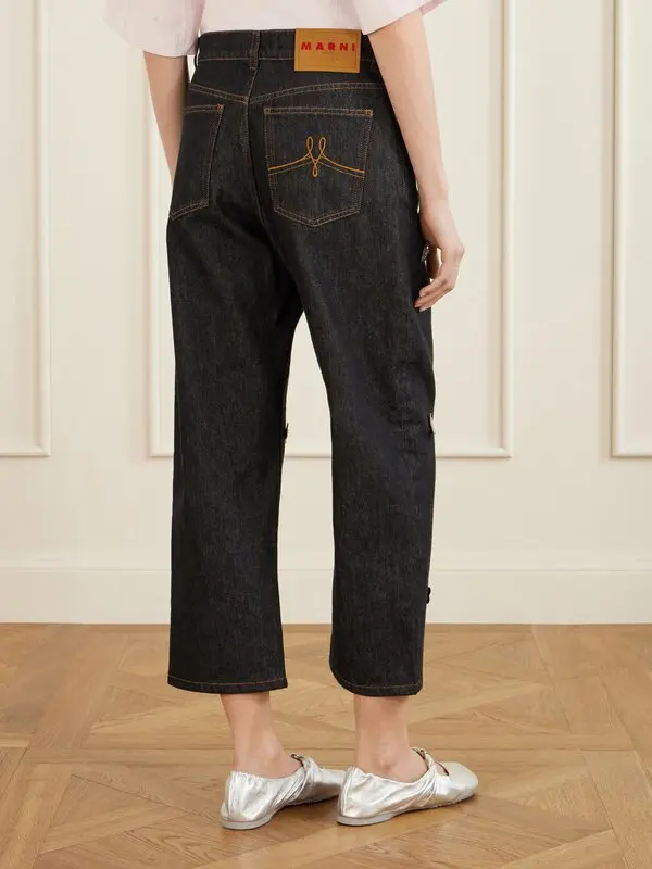 Marni Appliquéd Straight-leg Jeans