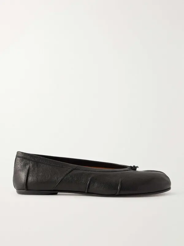 MAISON MARGIELA Tabi Split-toe Leather Ballet Flats - Black