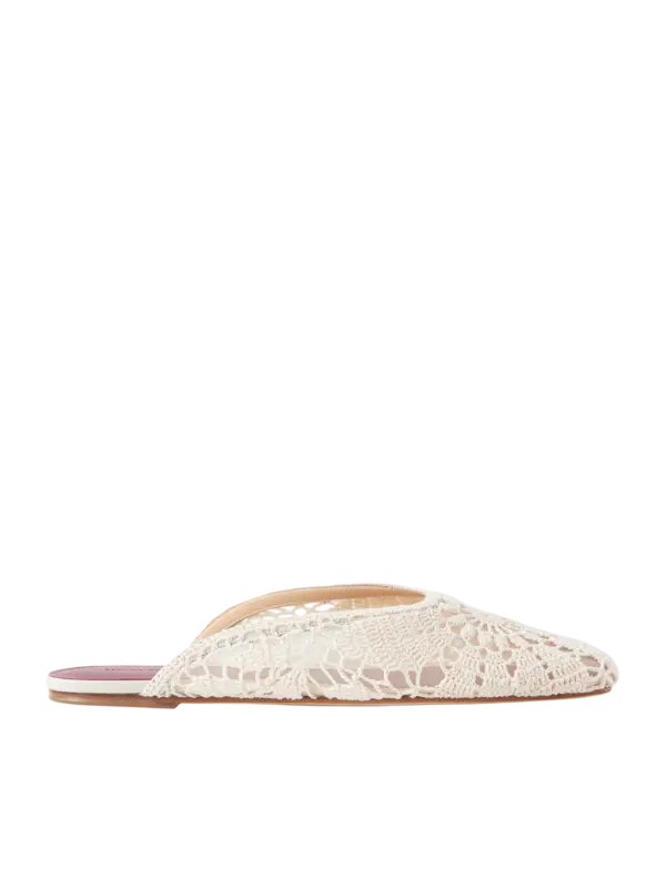 Magda Butrym Crochet Mules - Neutrals