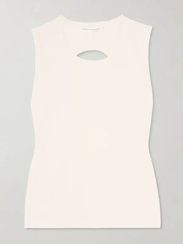 Maria Mcmanus Cutout Jersey Tank - Neutrals