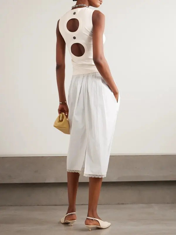 Maria Mcmanus Cutout Jersey Tank - Neutrals