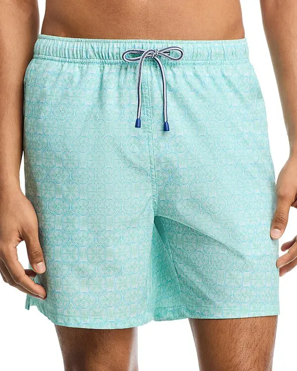 Peter Millar Tide Lines 7" Swim Trunks