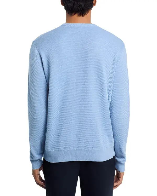 Peter Millar Coolspun Lite Textured Crewneck Sweater - Cloudy Blue