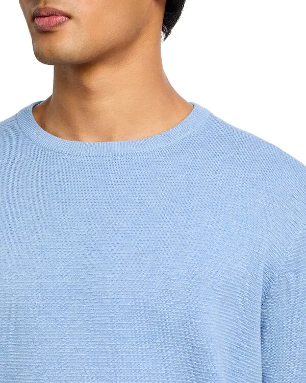 Peter Millar Coolspun Lite Textured Crewneck Sweater - Cloudy Blue