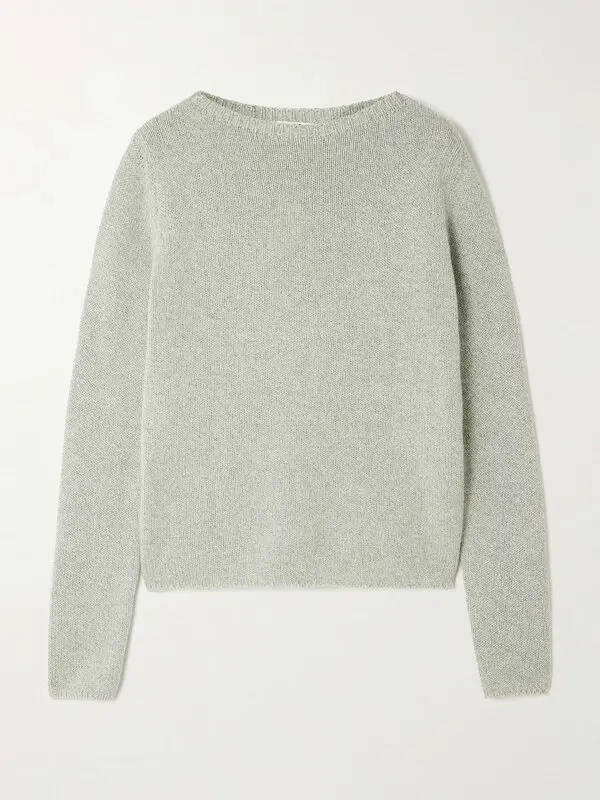 Auralee Mélange Cashmere And Silk-blend Sweater