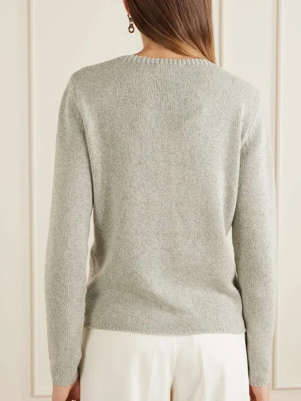 Auralee Mélange Cashmere And Silk-blend Sweater