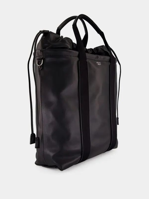 Fendi Flux Leather Shopping Bag