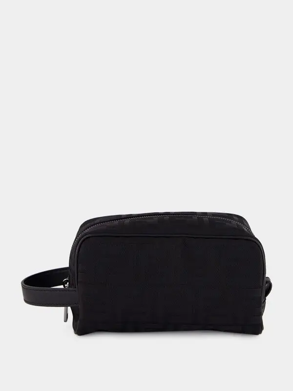 Fendi Ff Nylon Small Toiletry Case - Black