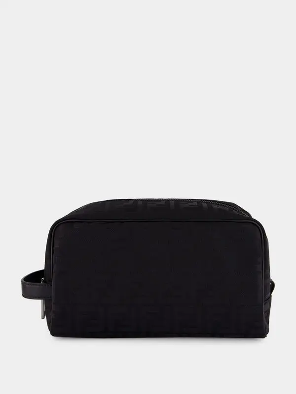 Fendi Ff Nylon Medium Toiletry Case - Black