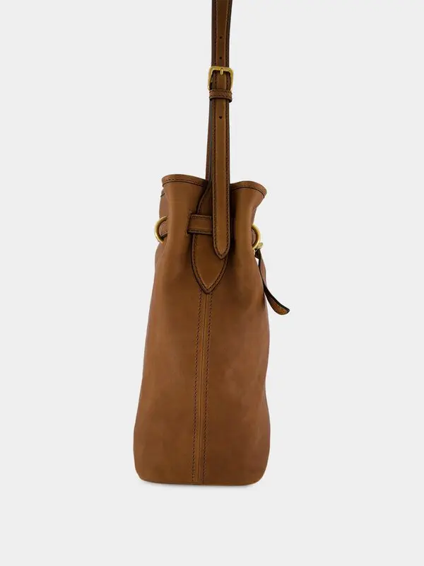 Miu Miu Nappa Leather Bucket Bag - Brown
