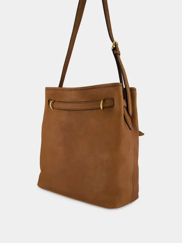 Miu Miu Nappa Leather Bucket Bag - Brown