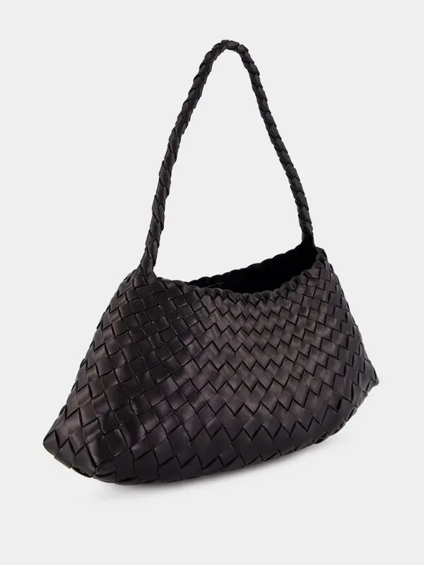 Dragon Diffusion Rosanna Woven Leather Baguette - Black