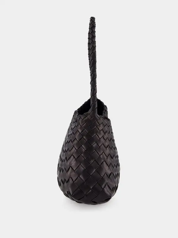 Dragon Diffusion Rosanna Woven Leather Baguette - Black
